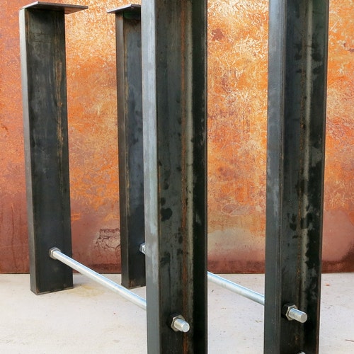Metal Table Legs set of 2 C Channel C4x5.4 - Etsy