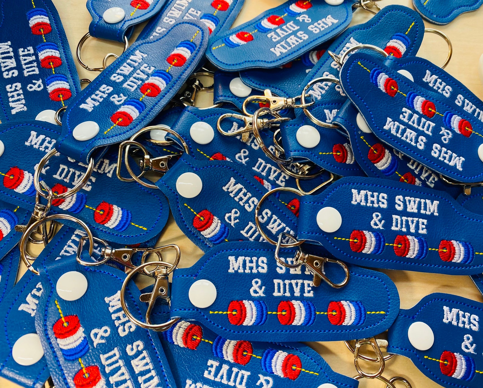 Embroidered Swim Team Keychain Swim Bag Tag - Etsy