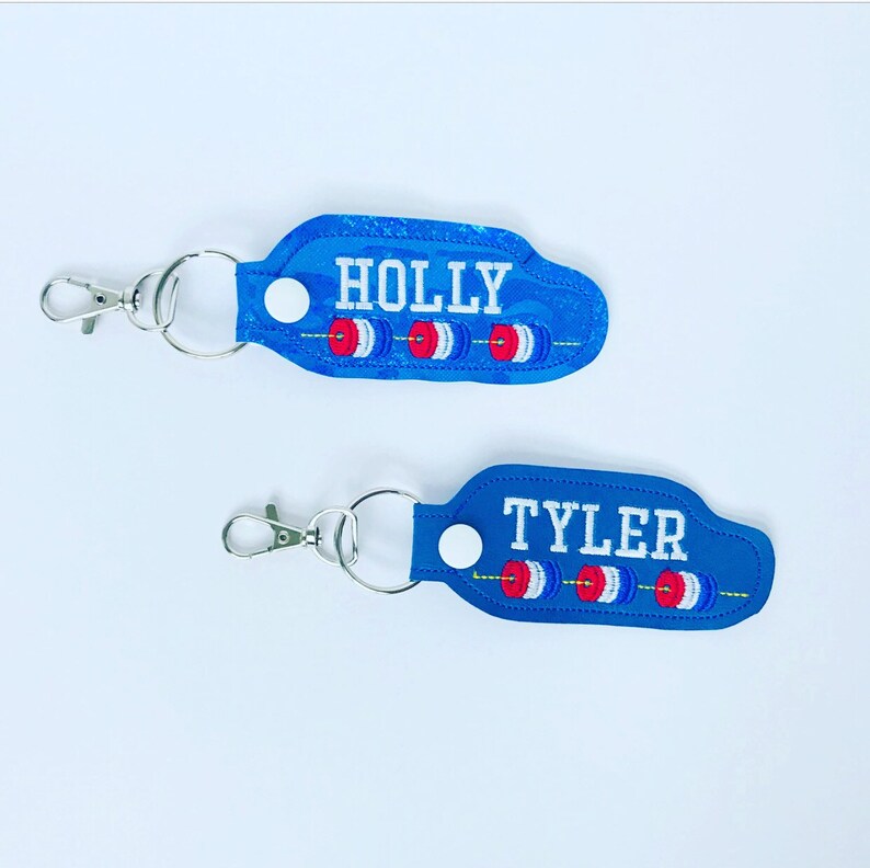 Embroidered Swim Team Keychain Swim Bag Tag - Etsy