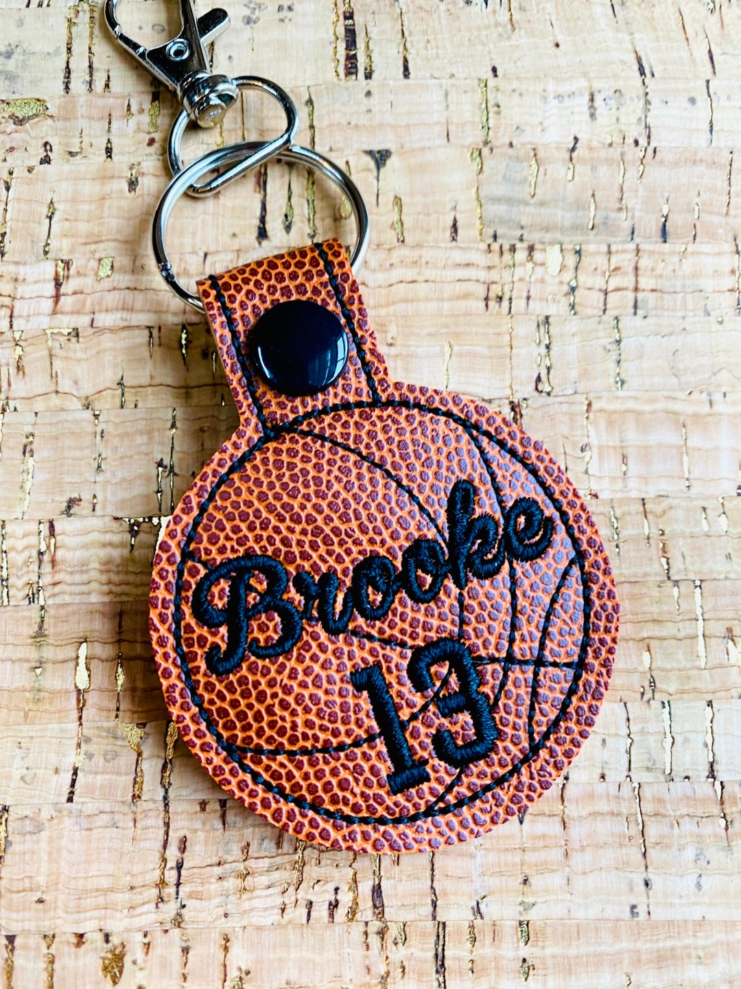 Personalized Basketball Keychain-small Basketball Leather-name & Number ...