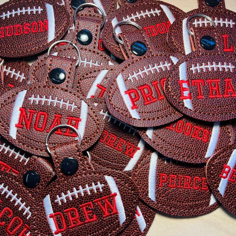 Football Keychain - Etsy