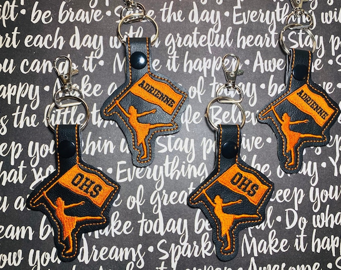 Color Guard Keychain, Color Guard Embroidered Bag Tag, Color Guard ...