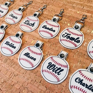 Vintage Baseball Bag Tags, Personalized Baseball Keychain - Etsy