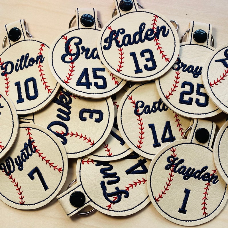 Baseball Keychain - Etsy
