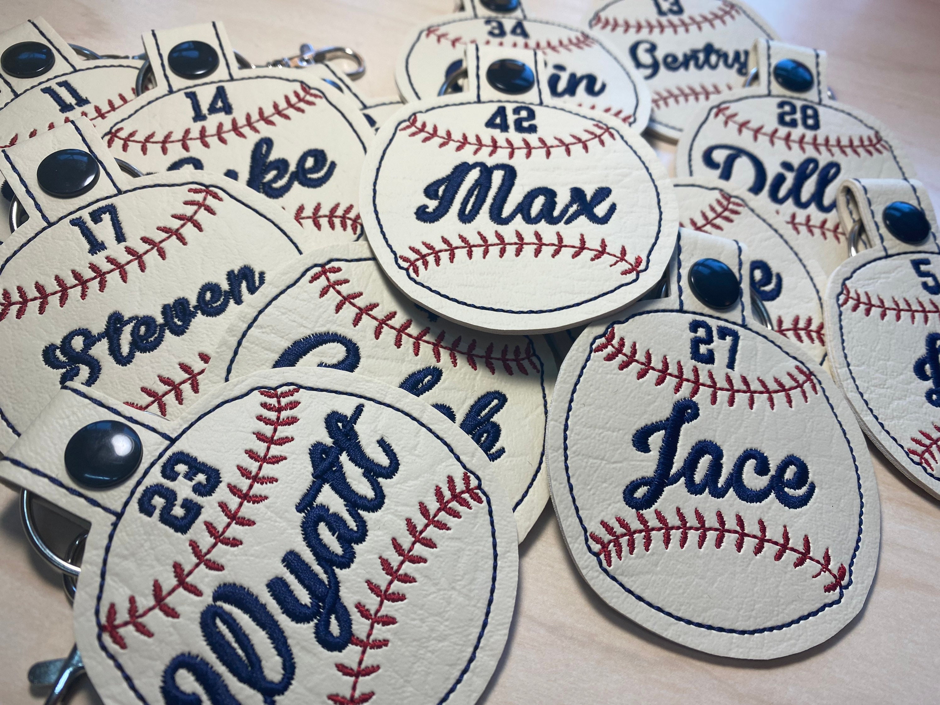 Vintage Baseball Bag Tags, Personalized Baseball Keychain - Etsy