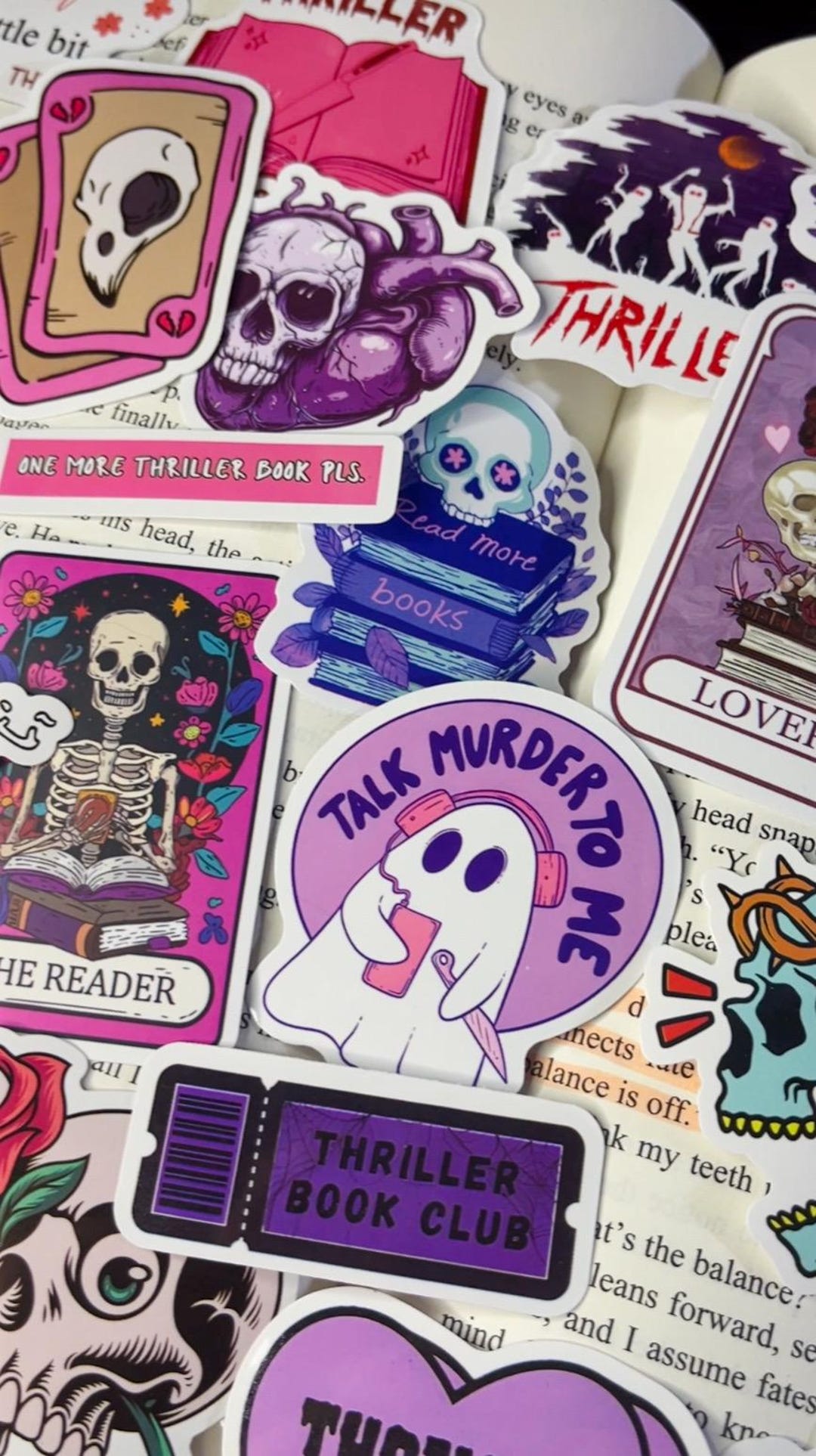 Horror/thriller Book Stickers Mystery Pack - Etsy