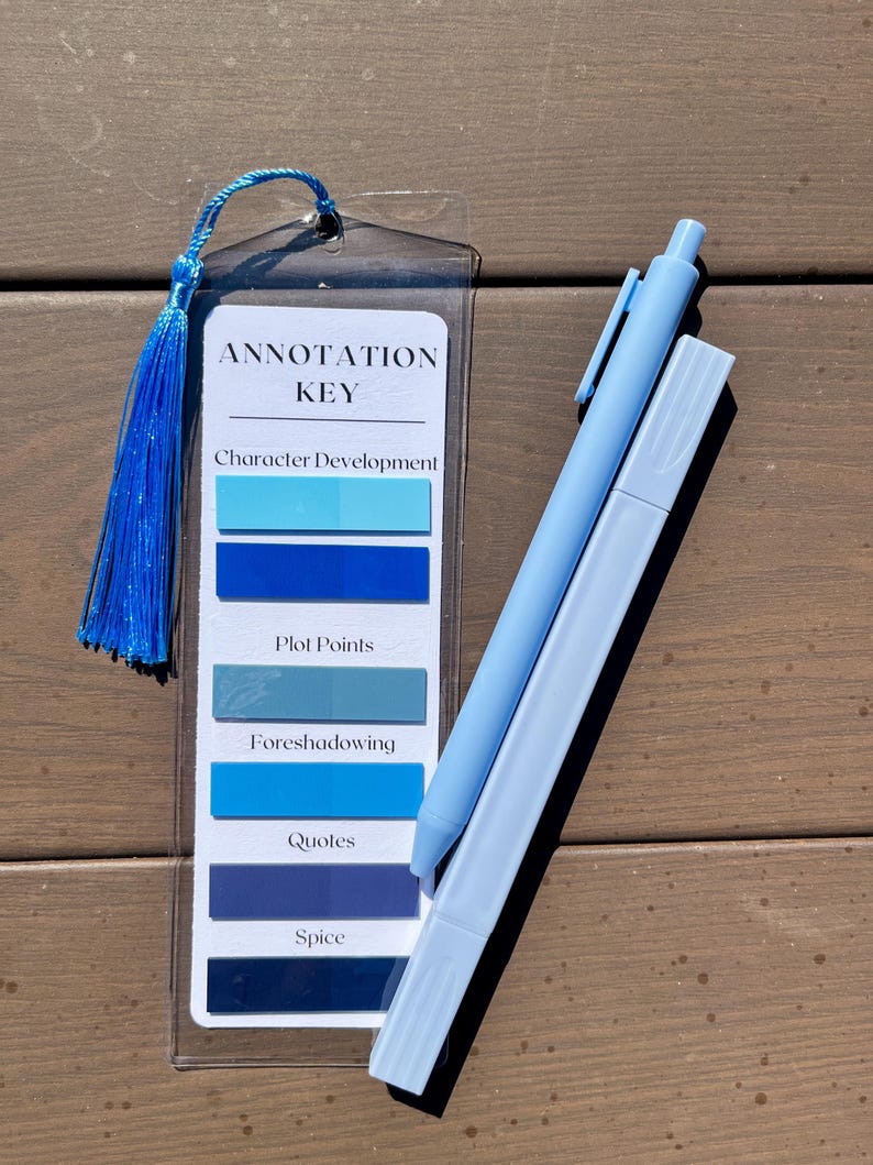 Annotation Key Bookmark With Pen and Highlighter • Annotation Supplies ...