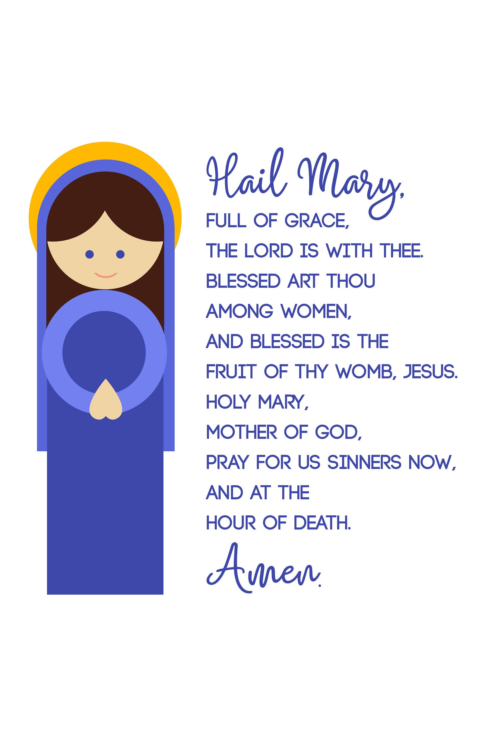 Downloadable Poster / Hail Mary - Etsy