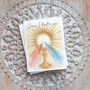 Divine Mercy Notecards, Catholic Blank Stationery - Etsy