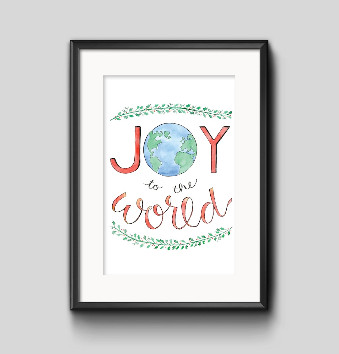 Religious Christmas Art, Christian Christmas Wall Decor, Joy to the ...