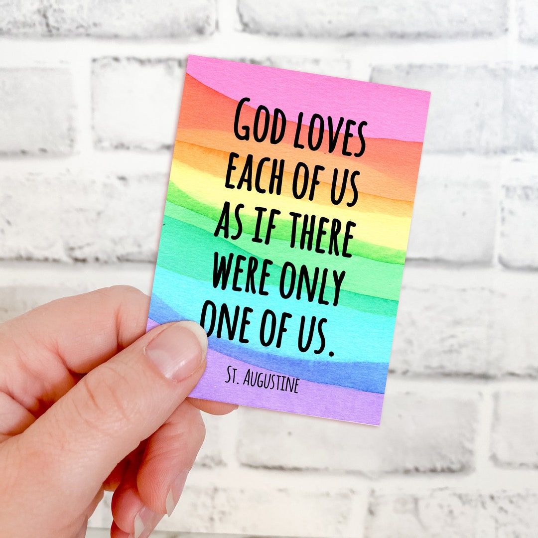 St. Augustine Sticker, God Loves You Sticker, Catholic Sticker ...