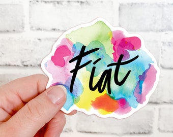 Vinyl Sticker Fiat Catholic Sticker - Etsy