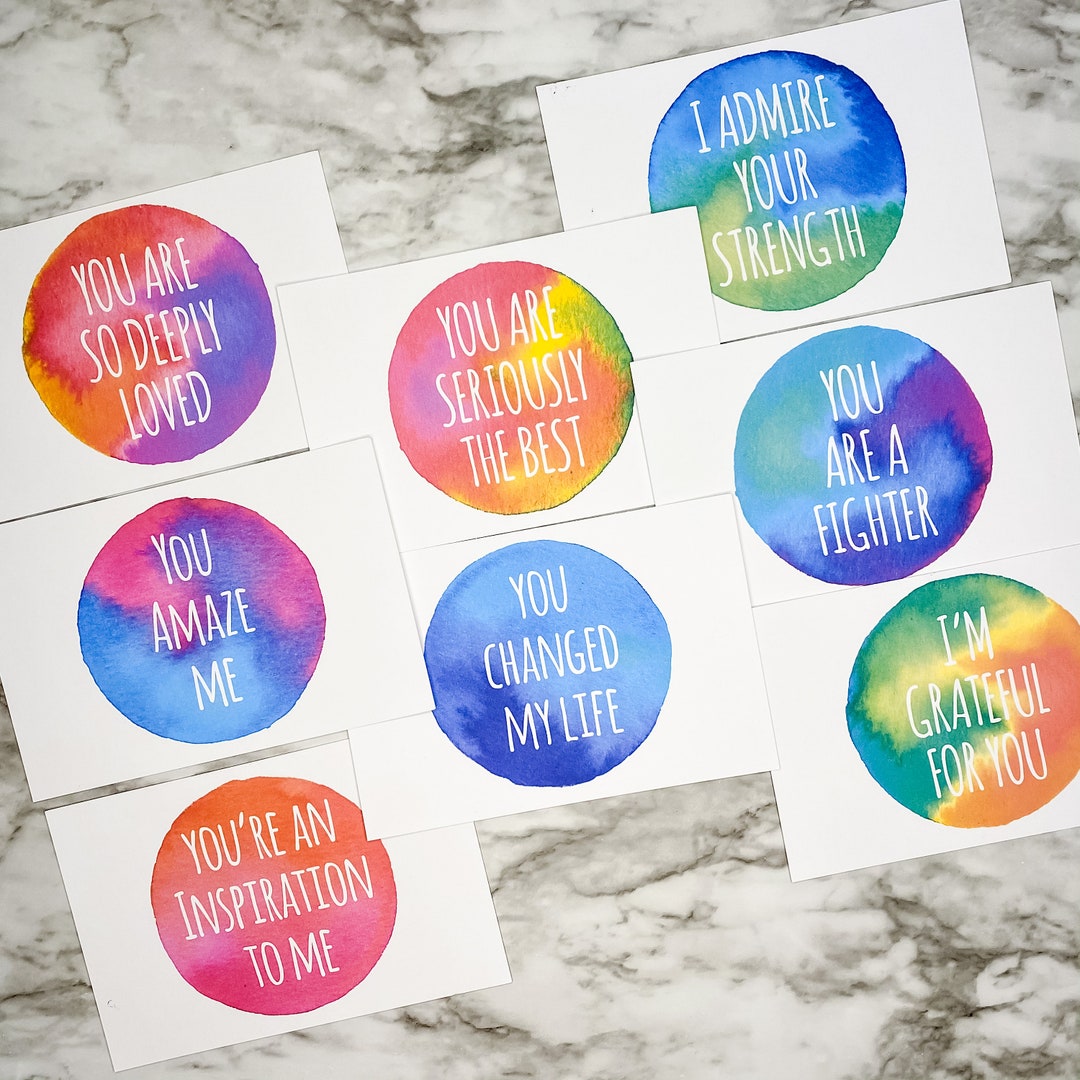 Affirmation Postcards and Notecard Sets, Blank Notecards, Words of ...