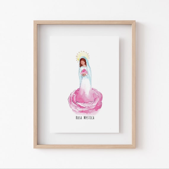 Mary Mystical Rose Rosa Mystica Our Lady Blessed Mother - Etsy
