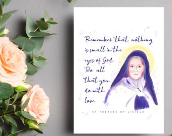 Digital St. Therese of Lisieux Poster - Etsy
