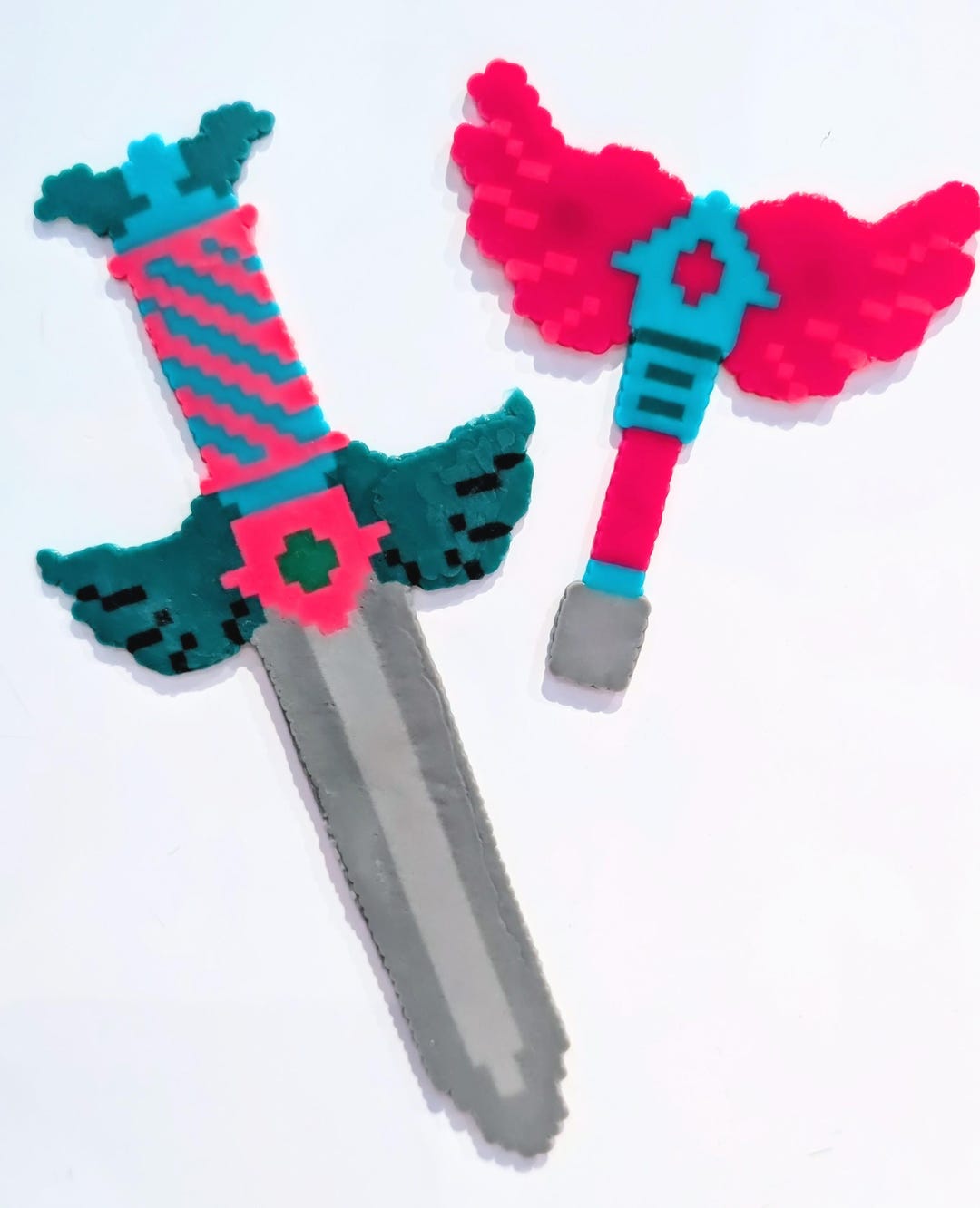 Dagger & Key Pixel Art Magnet Set - Handcrafted Melty Bead Decor - Etsy