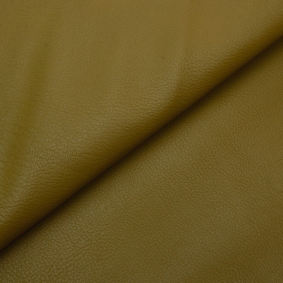 GOATSKIN Leather [olive] 4~5 Sq Ft, Finished Goatskin Leather Leather ...
