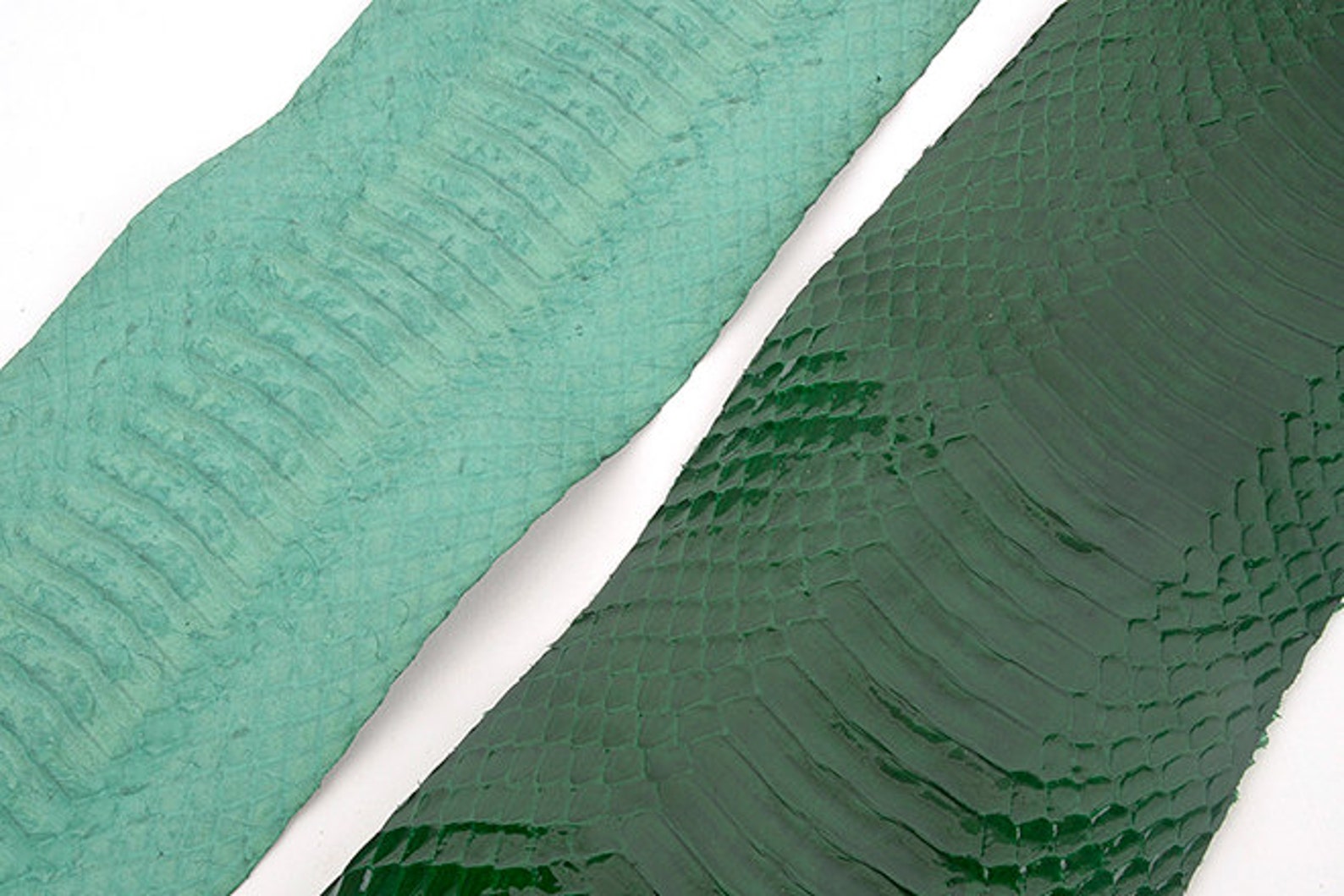 Grossy Green - Water Snake Skin (genuine Leather) for Bookbinding ...