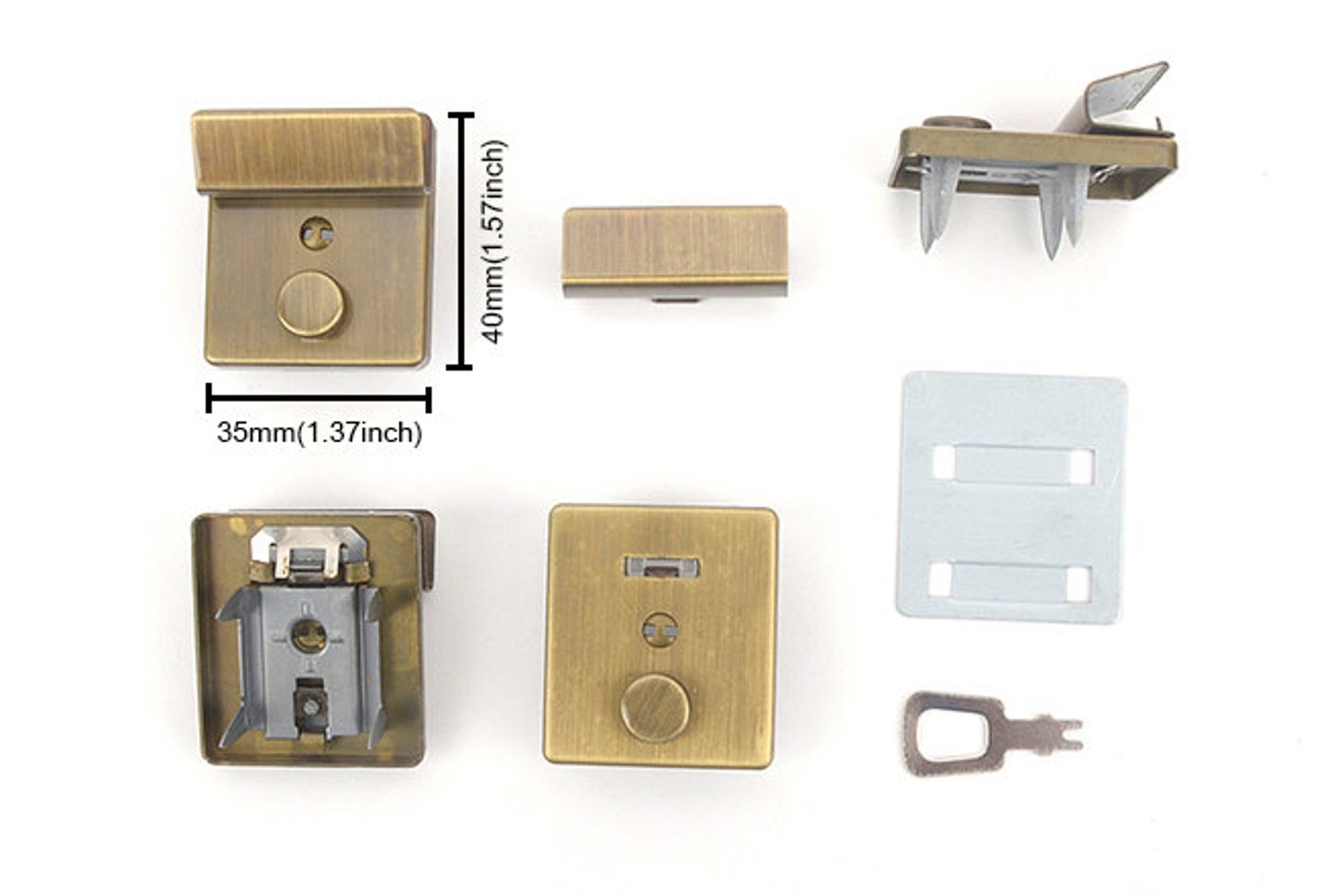 Basic Square Lock ver.1Antique no.7 / High Quality Key Locks | Etsy