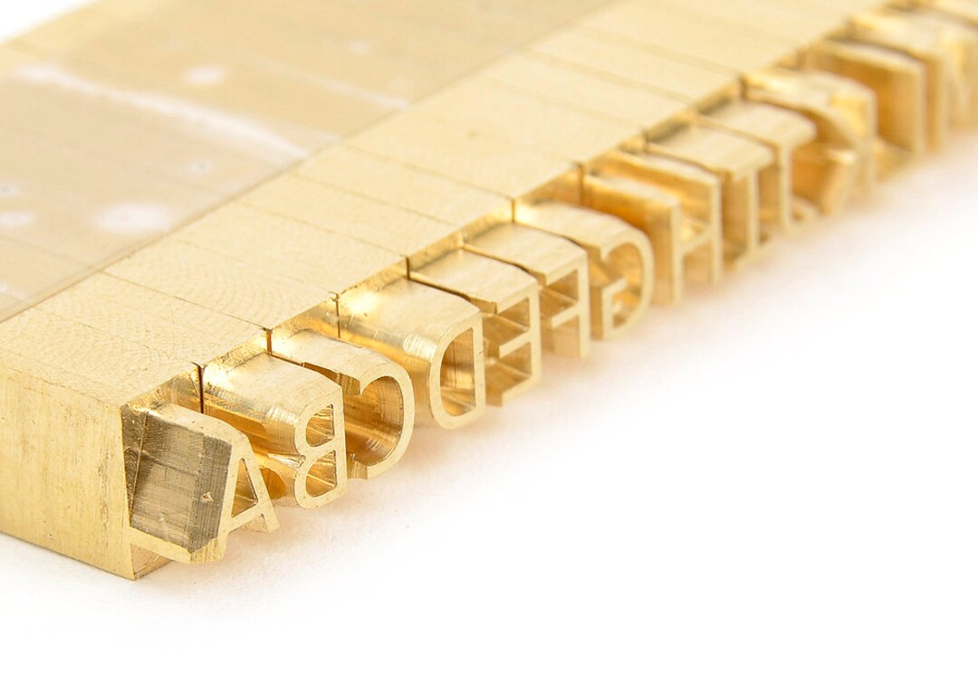 5.5mm Size-individual Hot Stamp (initials) Font:consolas, (capital ...