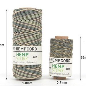 Hemp Cord - 0.7mm Mixed (waxed Twine Color) High Quality Hemp Cord ...