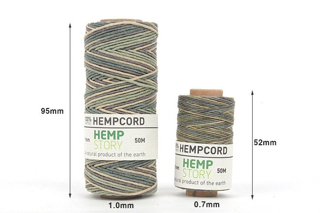 Hemp Cord - 0.7mm Mixed (waxed Twine Color) High Quality Hemp Cord ...