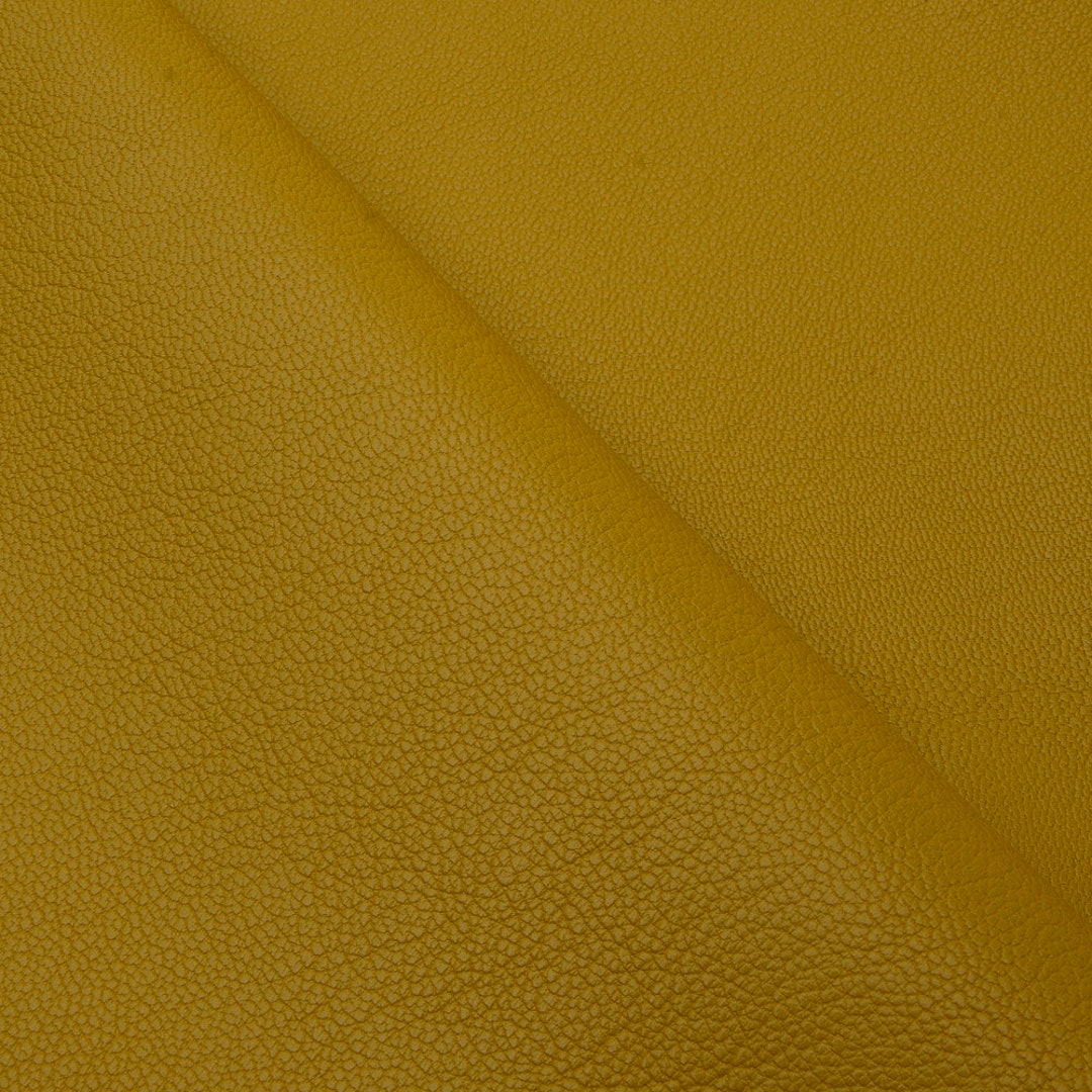 GOATSKIN Leather [mustard] 4~5 Sq Ft, Finished Goatskin Leather Leather ...