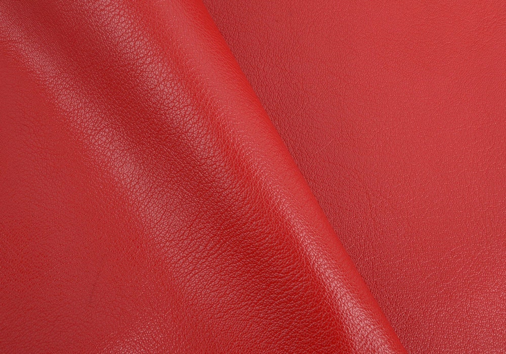 GOATSKIN Leather RED 45 sq ft Finished Goatskin Leather | Etsy