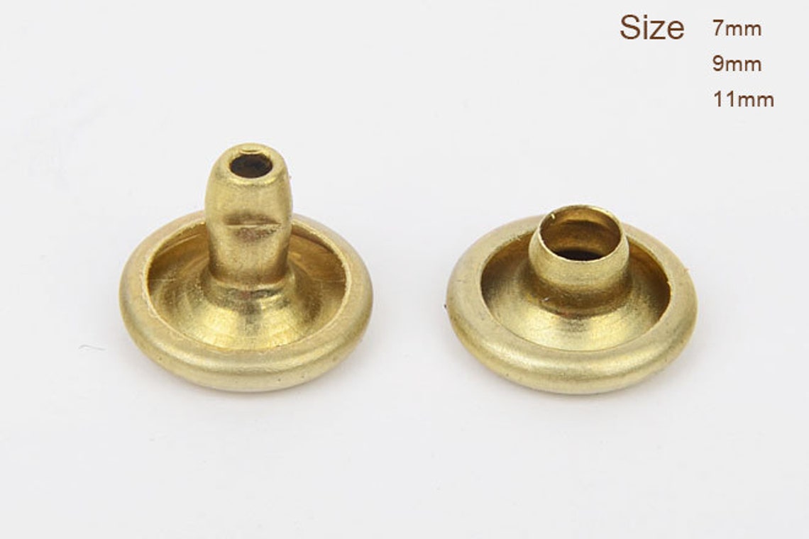 Double Sided Rivet 13mmdiameter 30set and Brass Metal - Etsy