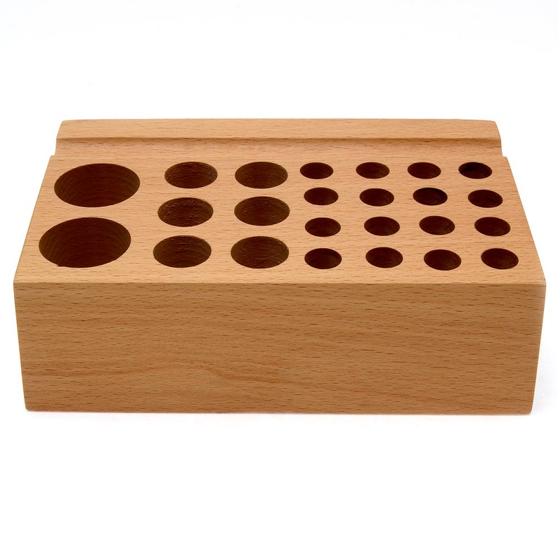 Basic Tool Rack 24 Hole Wooden Design Tool Organizer for Your | Etsy