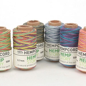 Hemp Cord - 0.7mm Mixed (waxed Twine Color) High Quality Hemp Cord ...