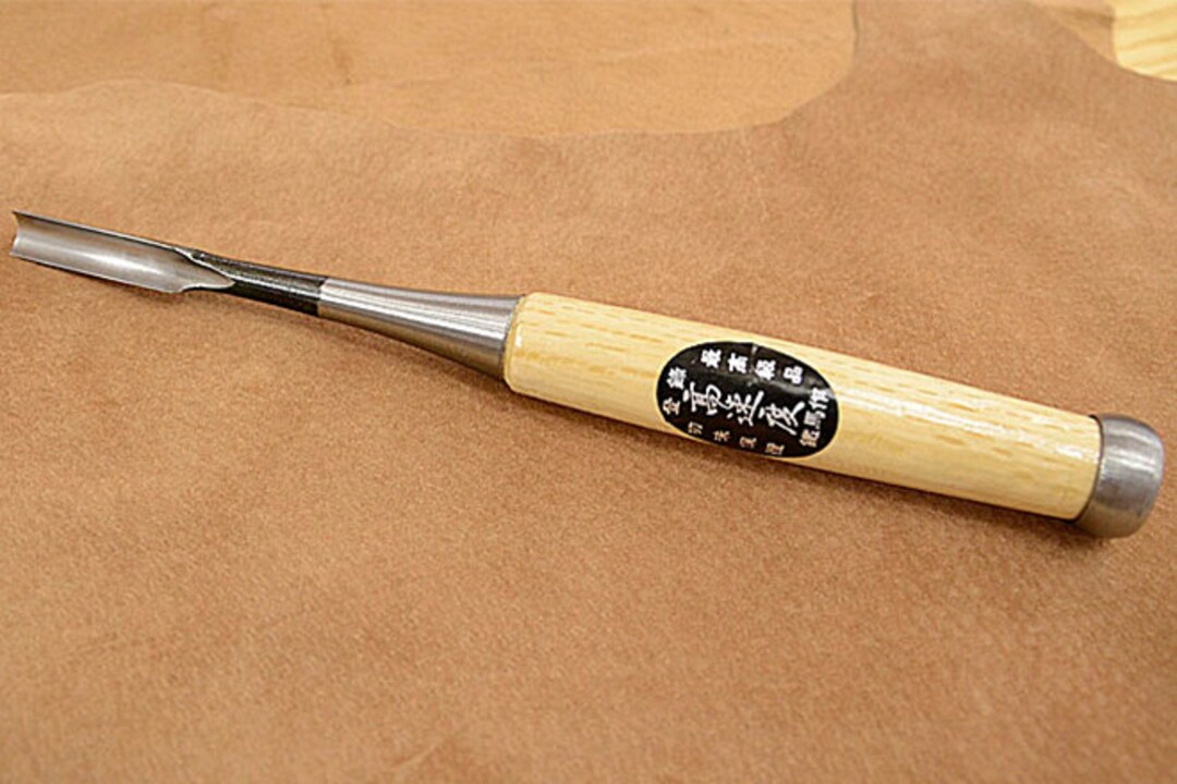 Round Chisel for Leathercraft Durable Steel and Wood Handle Leather ...