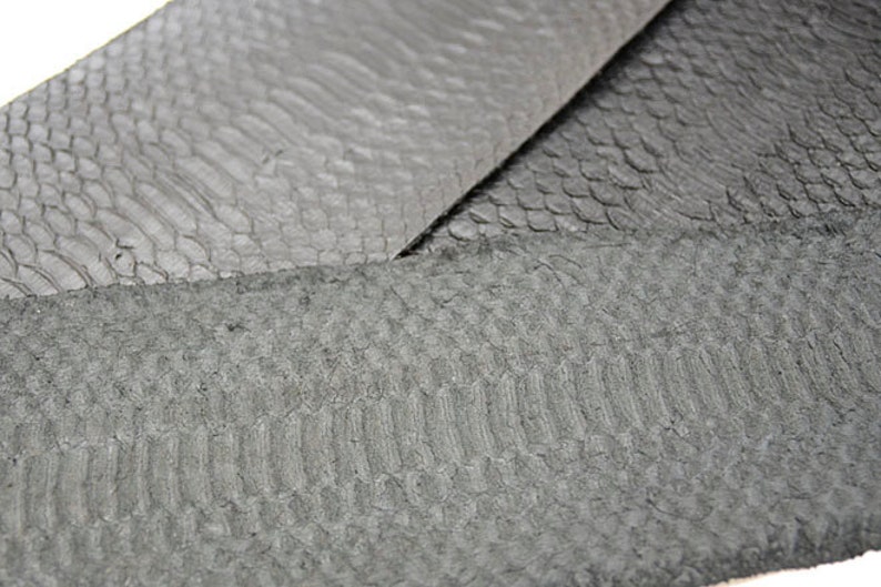 Matte Black Water Snake Skin genuine Leather for - Etsy