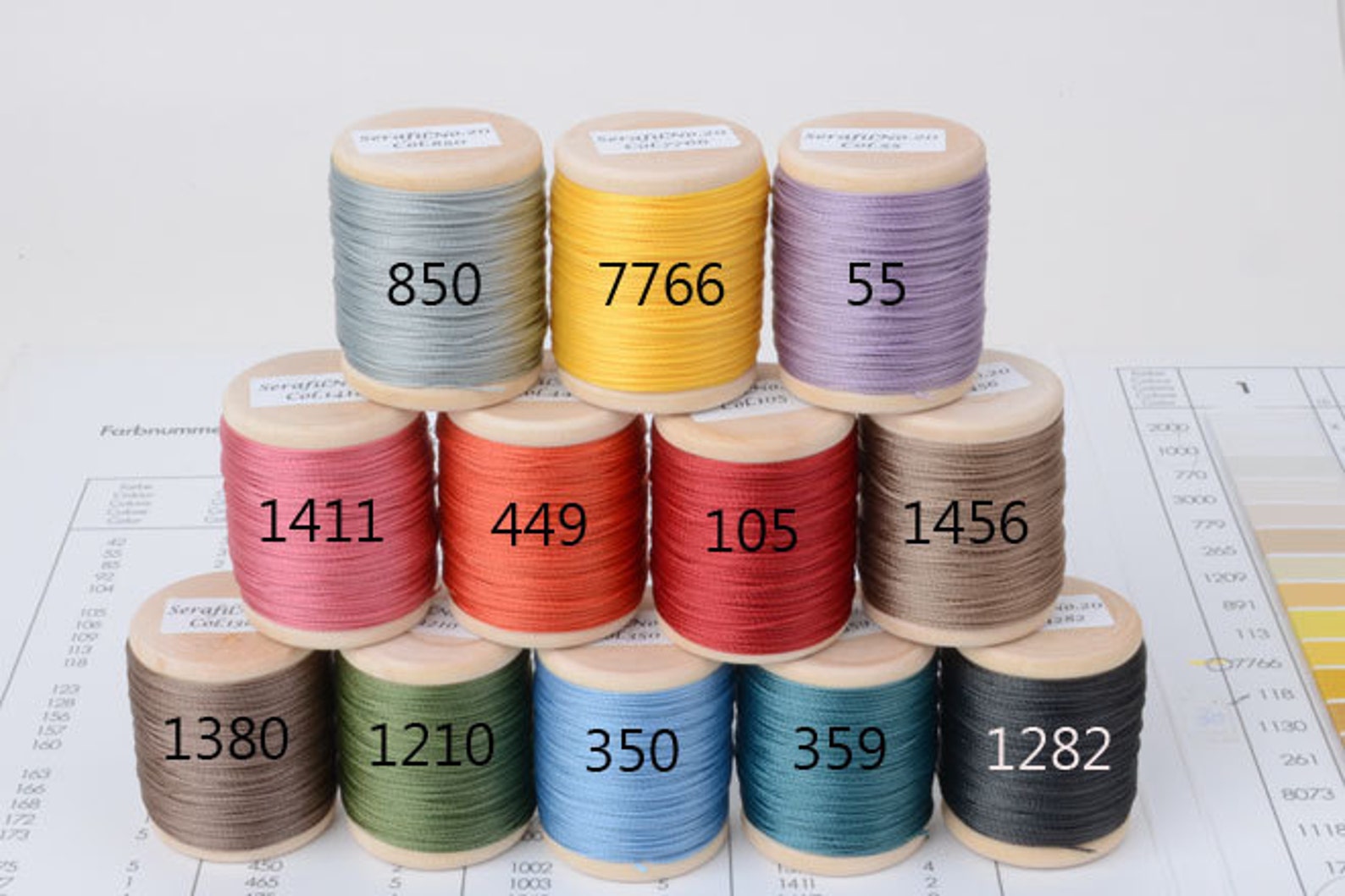 Serafil - Soft Color No.10 or 20 Threads, (12 Color Available),produced ...