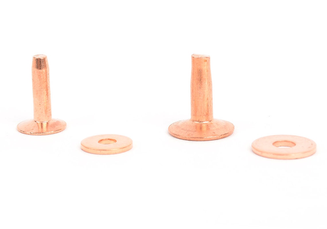 High Quality Copper Rivets & Burrs Rivets 9mm/12mm Leather | Etsy