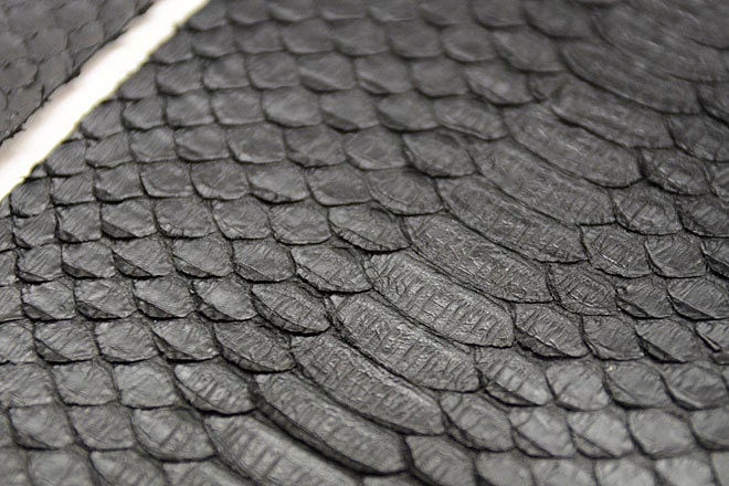 Matte Black - Water Snake Skin (genuine Leather) for Bookbinding ...