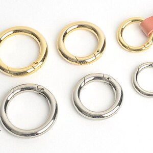 20mm~30mm (gold or Silver Plated) Gate Spring O-ring Round Push Snap ...
