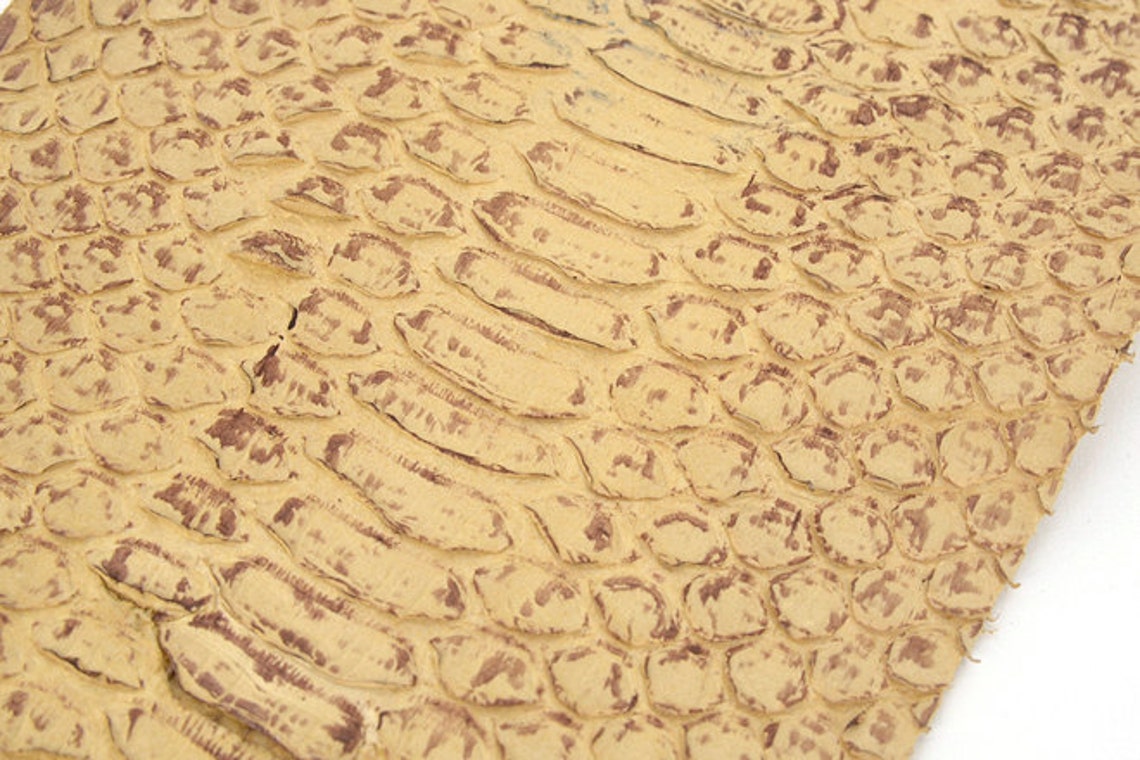 Matte Natural Water Snake Skin genuine Leather for - Etsy