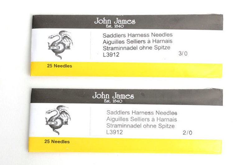 25 Saddlers' Harness Needles in Paper Envelope. Leather Hand Sewing ...