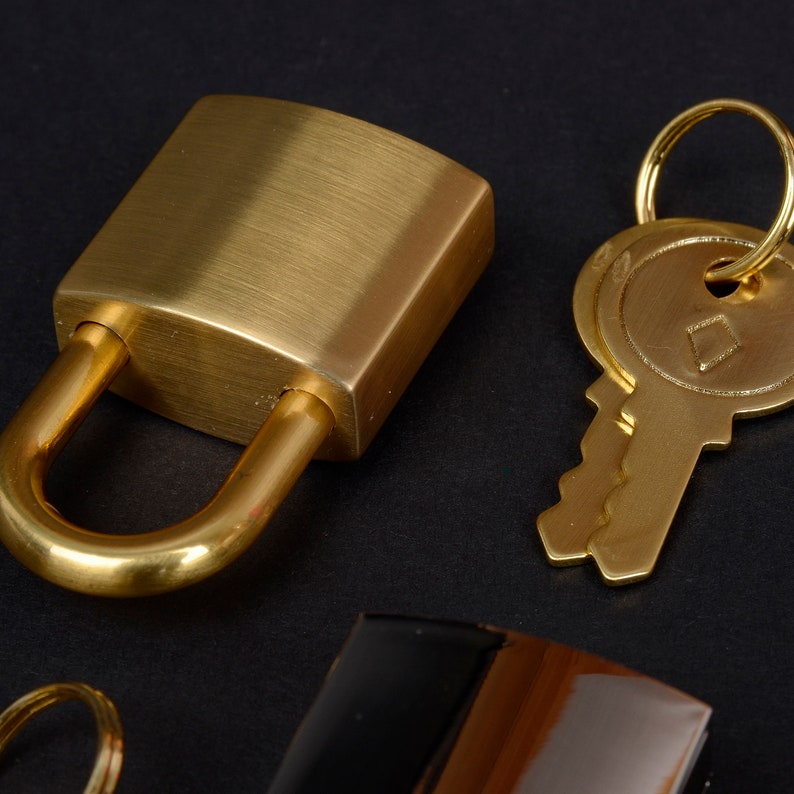 Lock and Keyver.4-flat Key Working Lock Mini Lock Small | Etsy