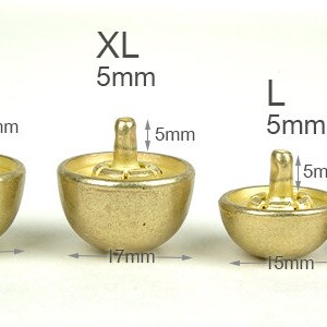Round Rivet for Bag Bottom Ver.1 (4ea 1set With Cap), Brass / Antique ...