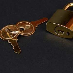 Lock and Key(ver.4-flat Key), Working Lock , Mini Lock, Small Padlock ...