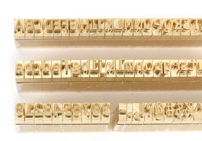 5.5mm Size-individual Hot Stamp (initials) Font:consolas, (capital ...