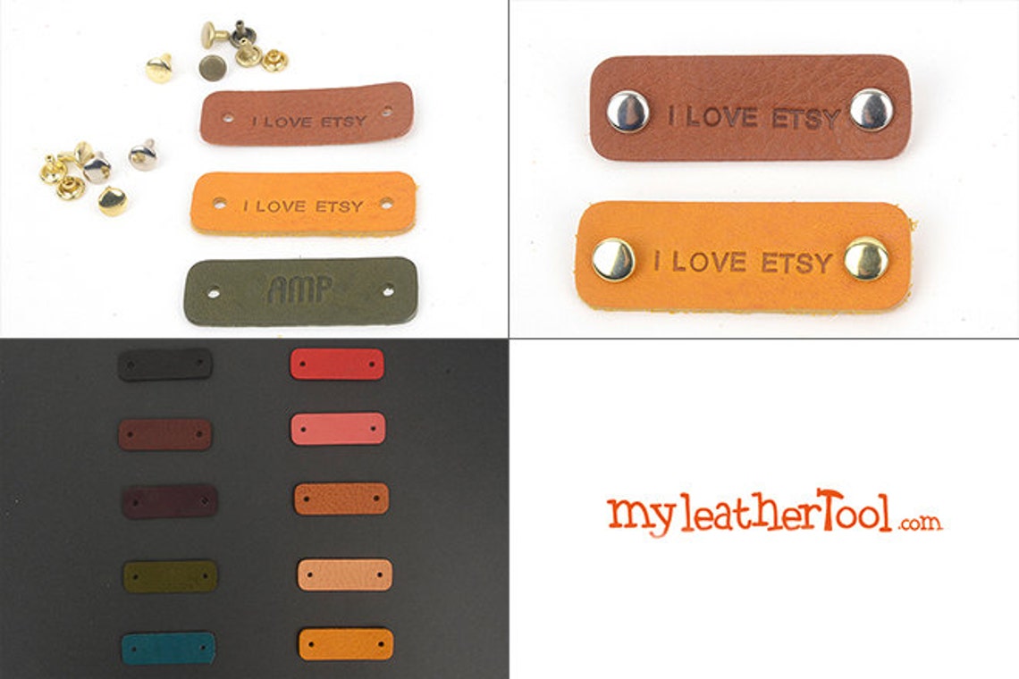 Leather Label Ver.2, the Hotstamping Initials or Logo of the Individual ...