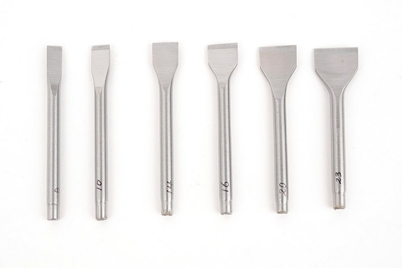 Flat Short Punch Ver.2, 6 Size of Punch, Cutter for Leather Crafts, DIY ...