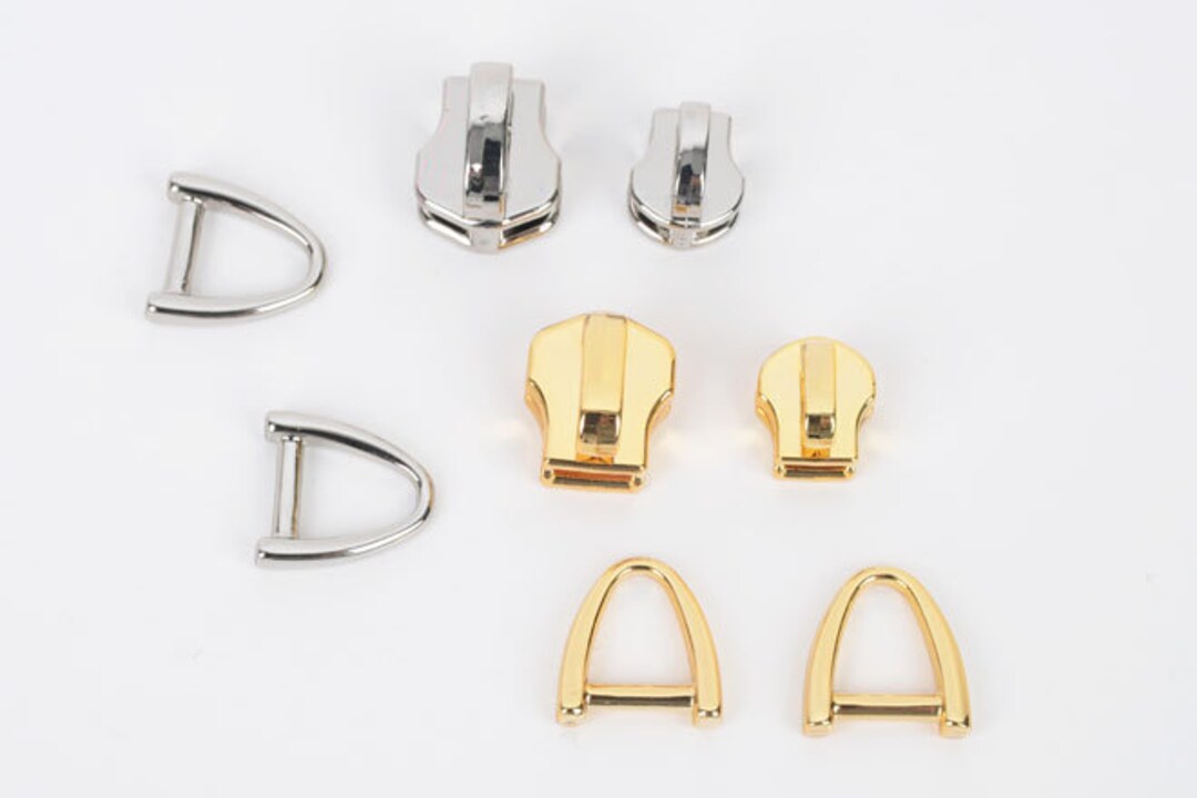 YKK Zipper Slider With Triangular Ring: Gold or Silver, Size 3/5 (10pcs ...