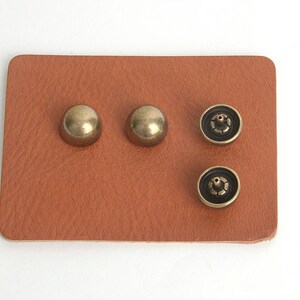 Round Rivet for Bag Bottom Ver.1 (4ea 1set With Cap), Brass / Antique ...