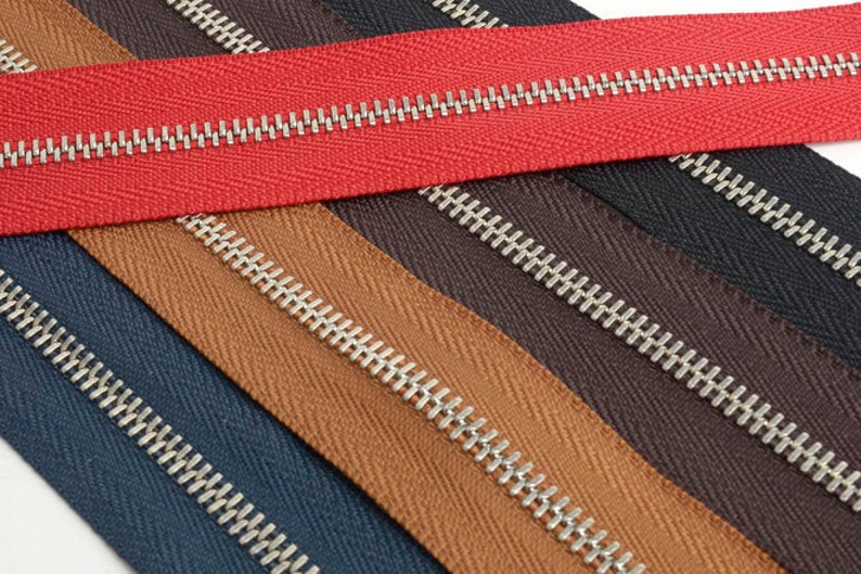 YKK Zipper nickel No.3 1m Nickel Color Zinc With - Etsy