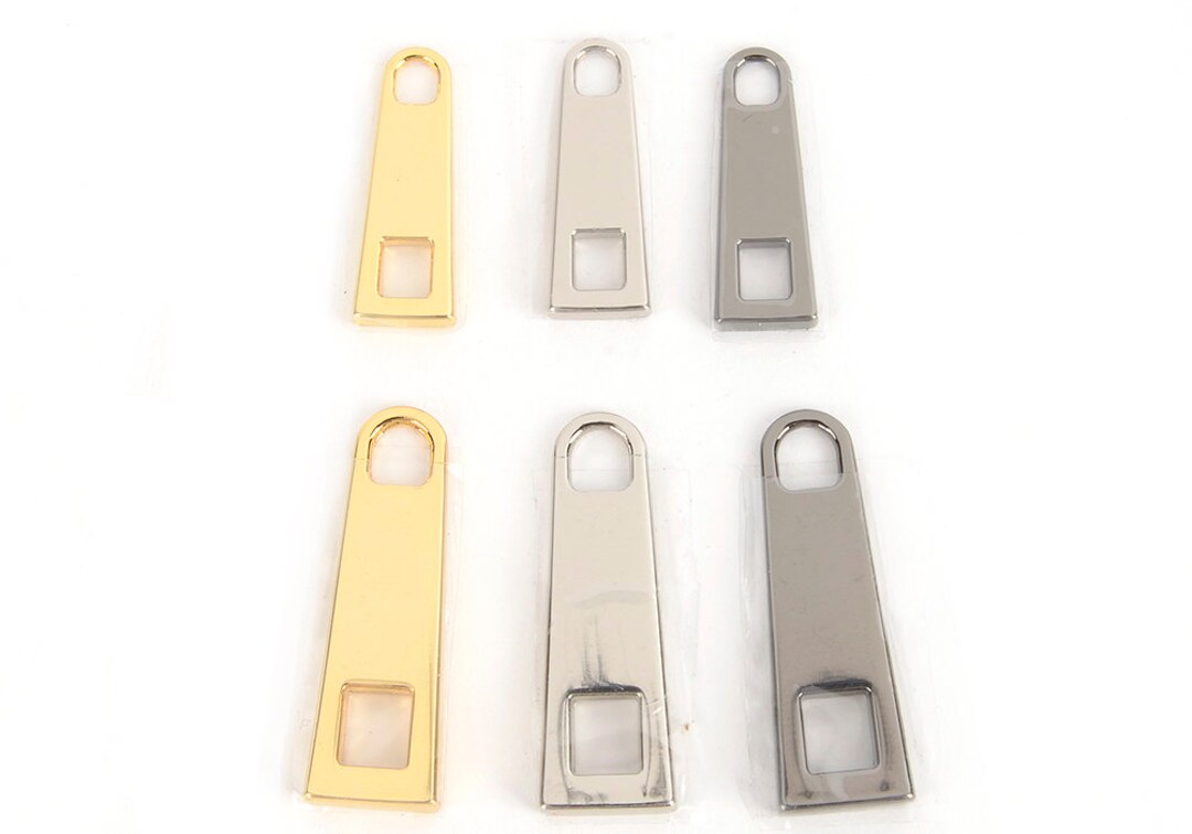 Zipper Pulls Ver.1- 1ea(small, Large) Gold, Silver, Dark Silver,leather ...