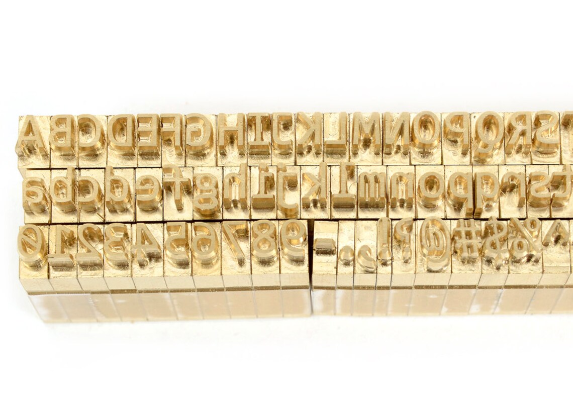 5.5mm Size-individual Hot Stamp (initials) Font:consolas, (capital ...